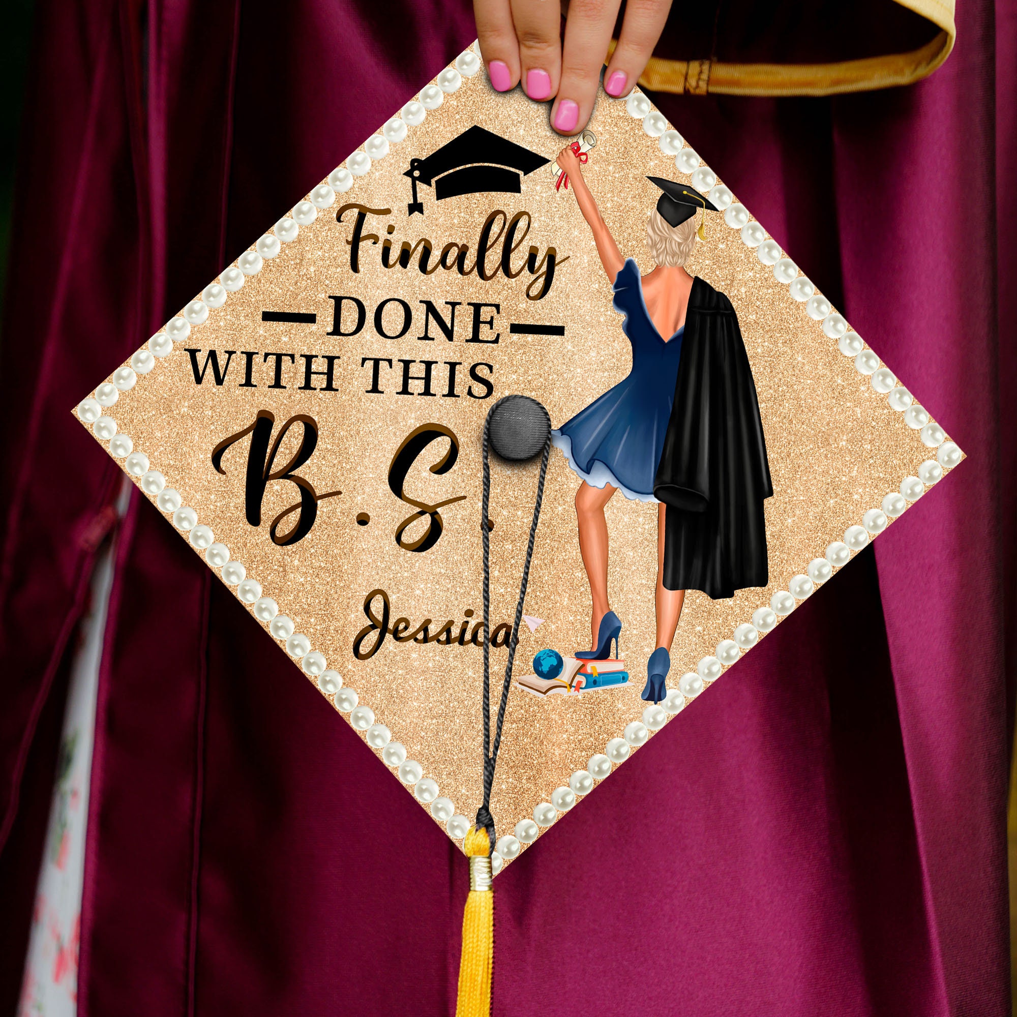 Custom Graduation Cap Topper Personalized With Your Idea - Etsy