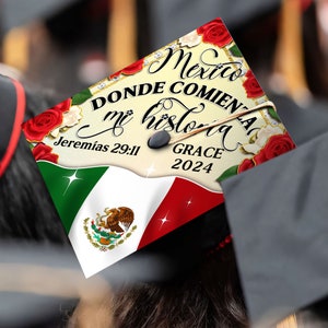 Personalized Mexico Grad Cap Topper, Custom Educated Latina Graduation ...