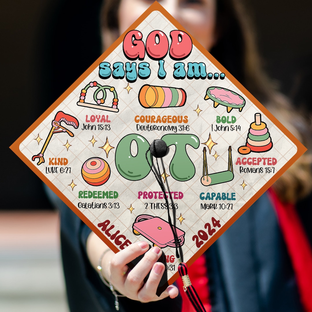 Personalized Occupational Therapy Grad Cap, OT Graduation Cap ...
