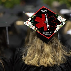 Personalized Emergency Nurse Graduation Cap, Emergency Graduation ...