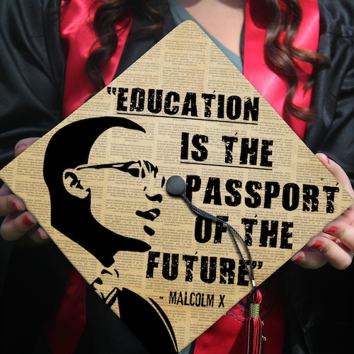 Malcolm X Education is the Passport of the Future Black Queen - Etsy