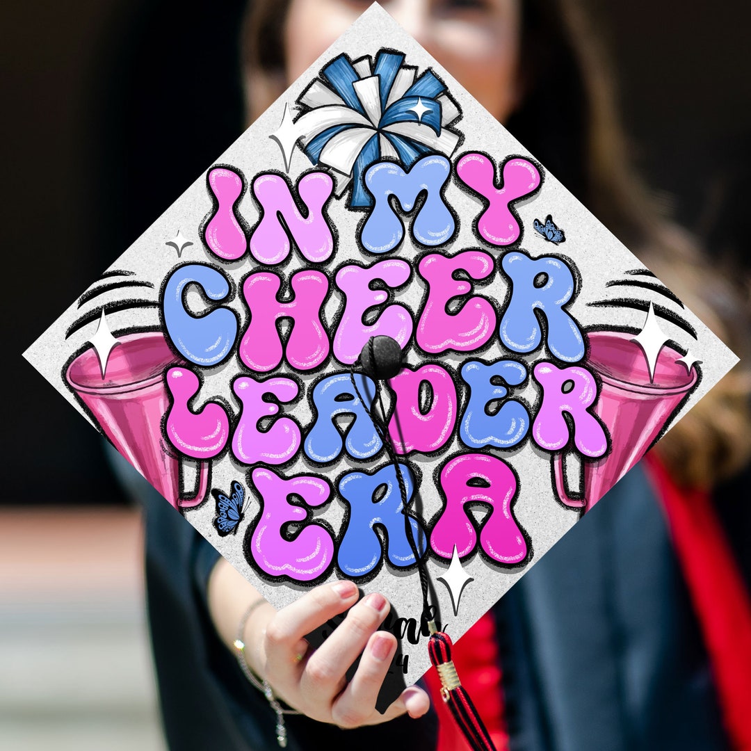 In My Cheer Leader Era Grad Cap, Cheerleader Graduation Cap Topper ...