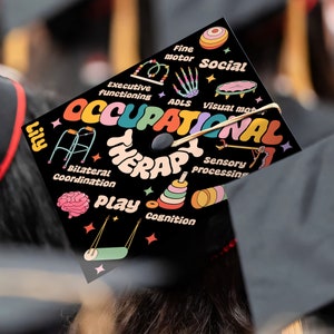 Customized Occupational Therapy Grad Cap, OT Graduation Cap Decorations ...