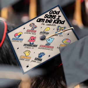 Personalized God Says I Am Autism Graduation Cap Topper, Cute Future ...