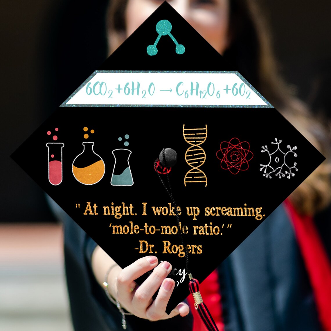 Printed Chemical Engineer Grad Cap Topper Funny Grad Cap - Etsy
