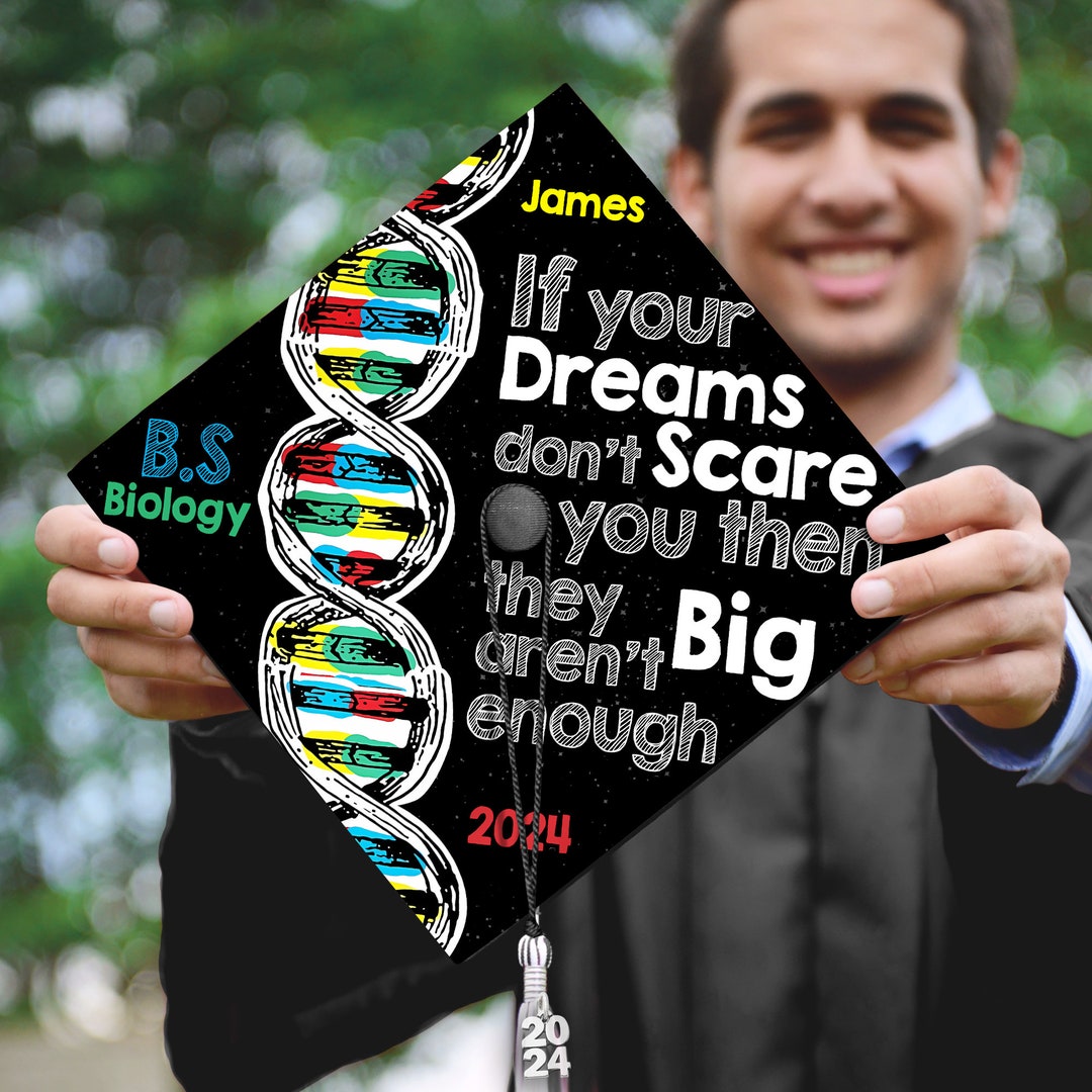 Personalized Biology Grad Cap Topper, Biology Major Graduation Cap ...