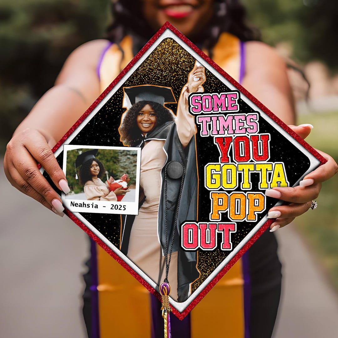 Personalized Graduation Cap Topper Black Girl, Custom Photo They Not ...