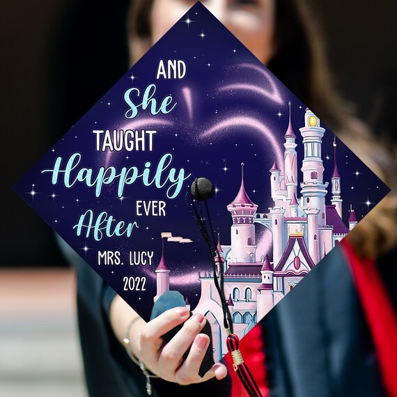 Printed Future Teacher Grad Cap Topper Personalized Grad Cap - Etsy