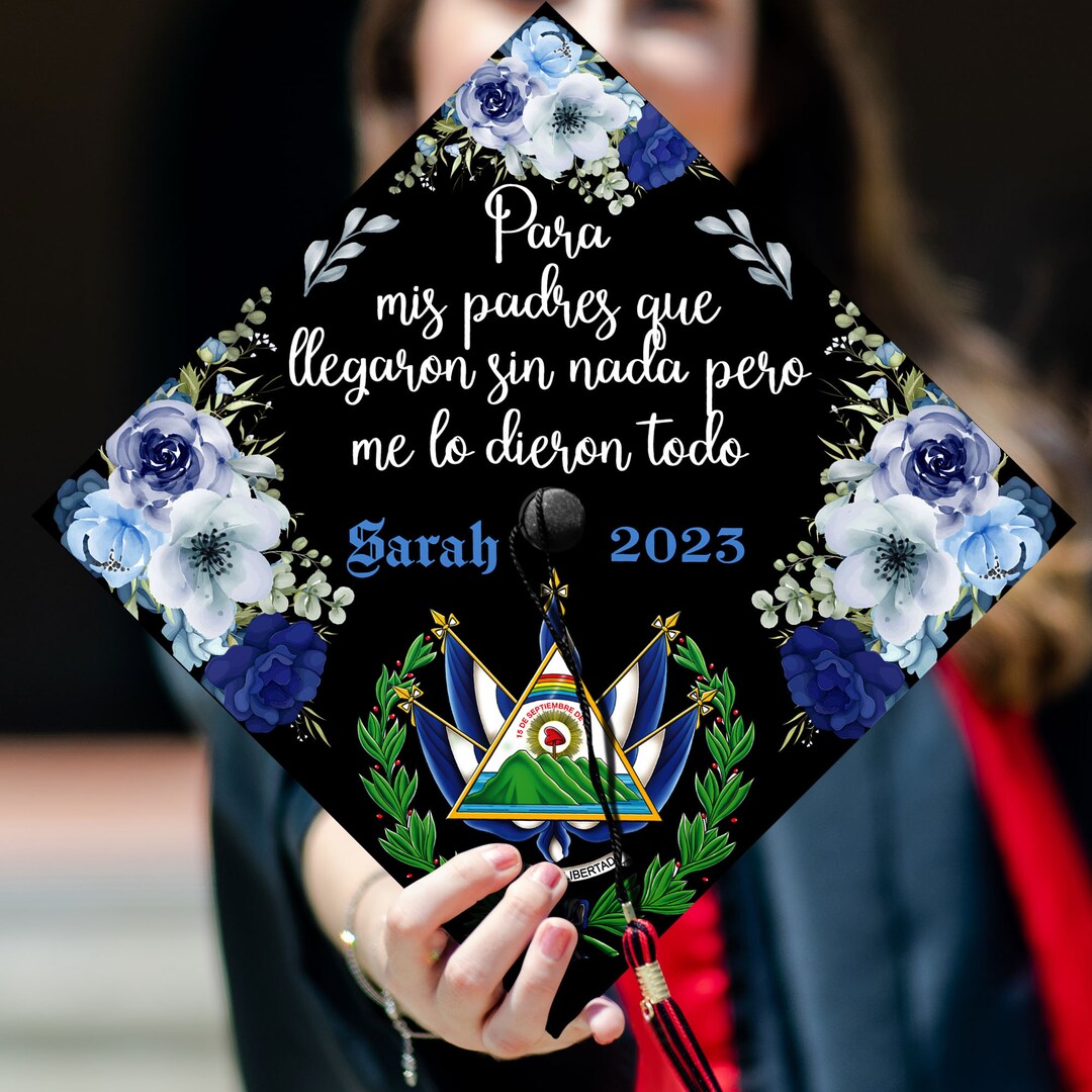 Customized El Salvador Graduation Cap, Latina Grad Cap Topper ...