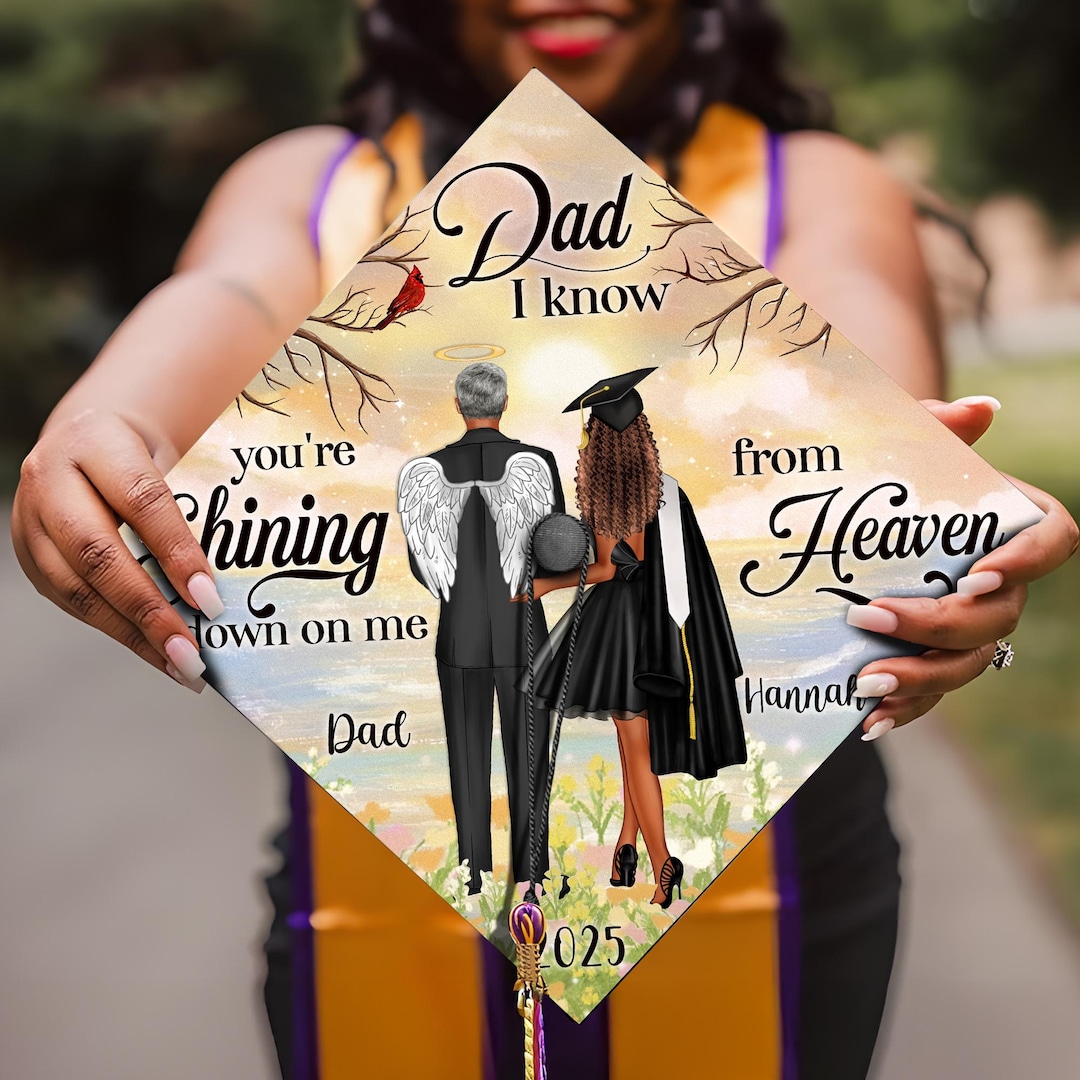 Custom Memorial Graduation Cap Topper, You Are Shining Down on Me From ...