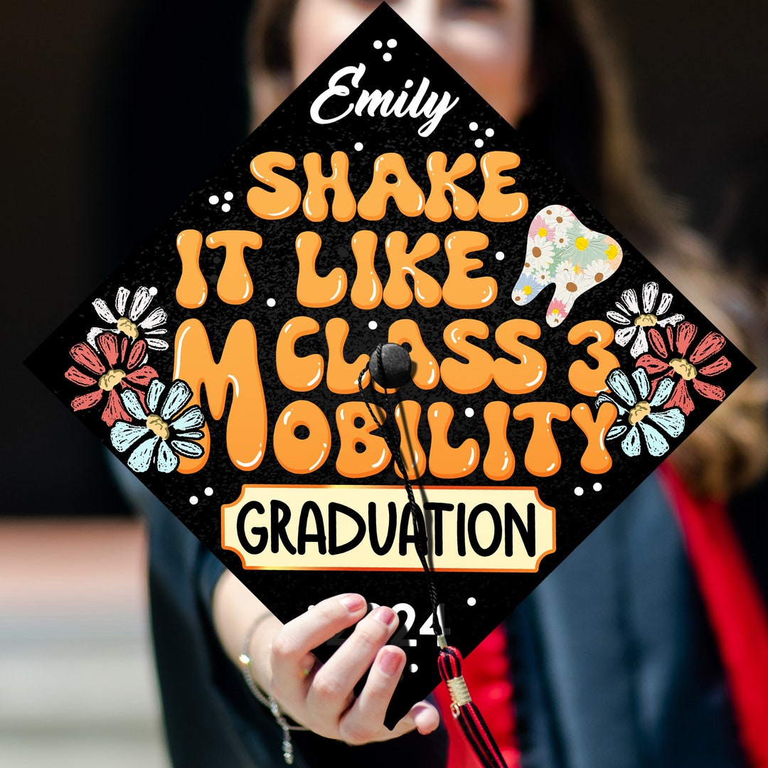 Funny Dental Hygiene Graduation Cap, Personalized Dental Hygienist Grad ...