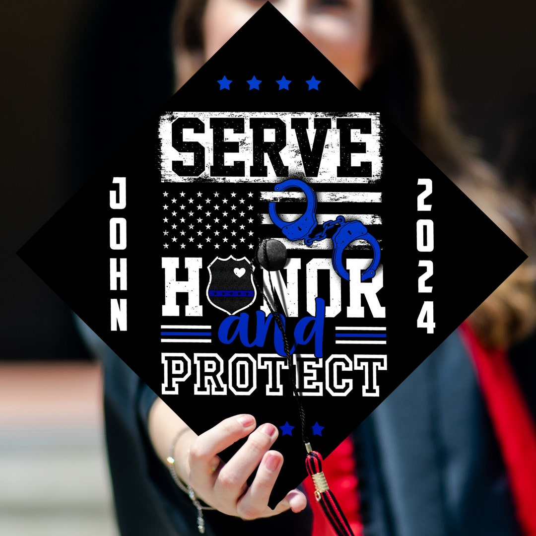 Personalized Police Officer Grad Cap Topper, Custom Graduation ...