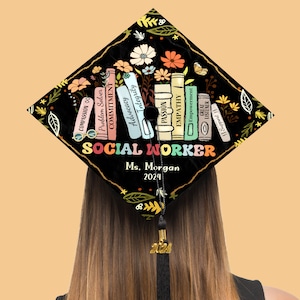 Custom Social Worker Graduation Cap Topper, Personalized Grad Cap ...