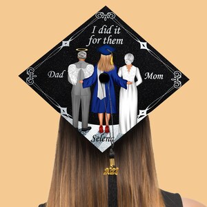 Custom Memorial Graduation Cap Topper, I Did It for Them Cap Decoration ...