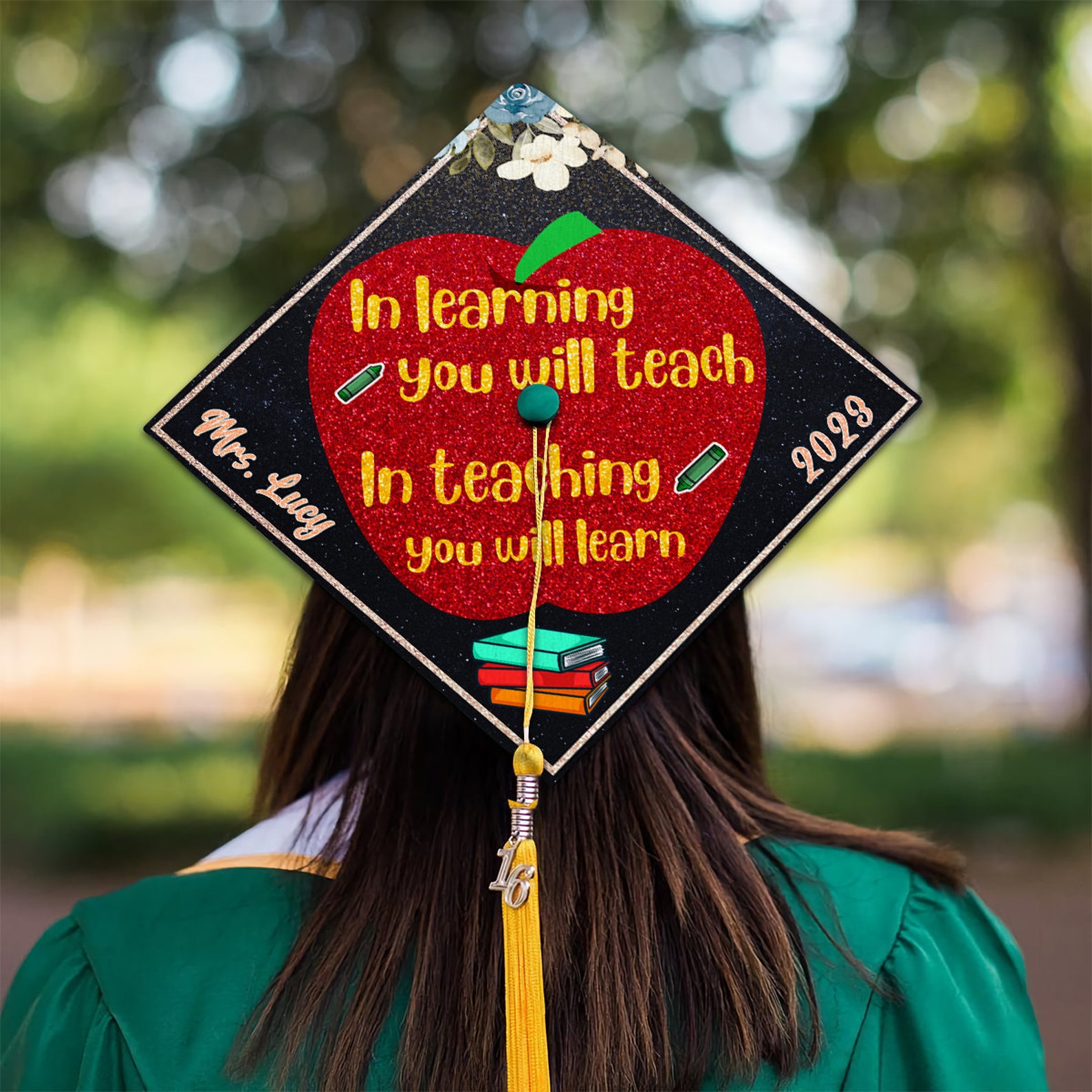 Personalized Teacher Graduation Cap Topper Future Teacher - Etsy