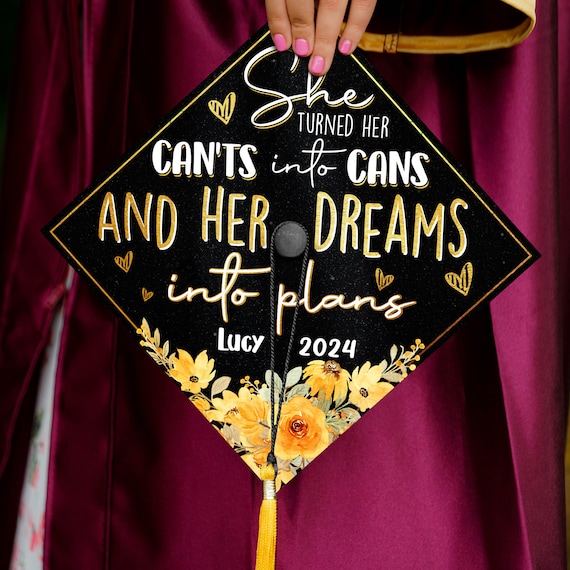 Graduation Cap Quote Ideas Custom Quote Glitter Graduation Cap Topper