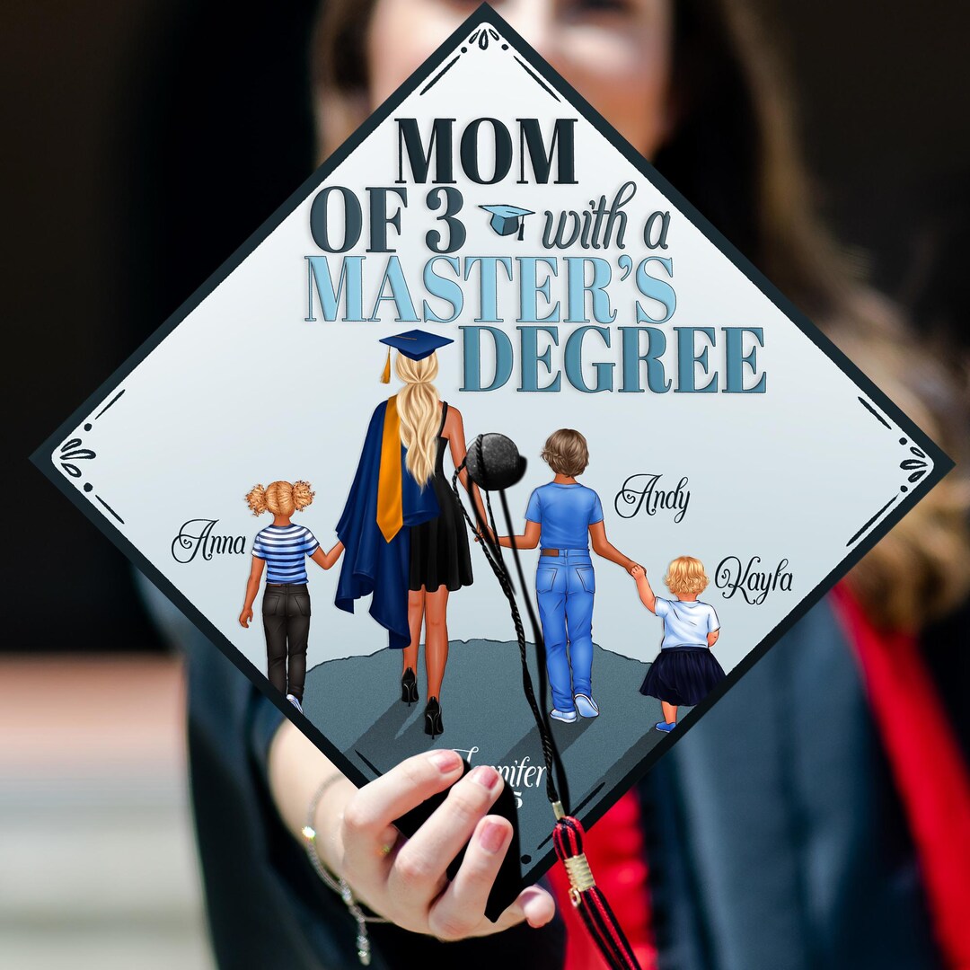 Custom Mommy Did It Graduation Cap Topper, Personalized Mom and Child ...