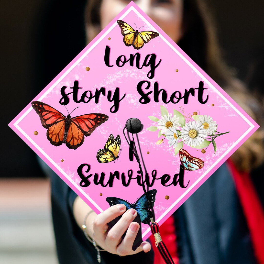 Long Story Short I Survived Personalized Grad Cap Topper, TS Swiftie ...