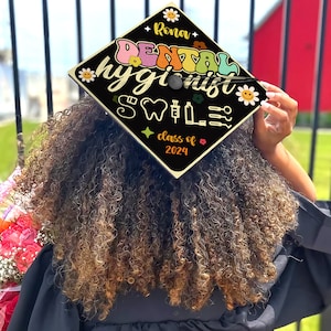 Personalized Dental Hygienist Graduation Cap, RDH Grad Cap Topper to ...