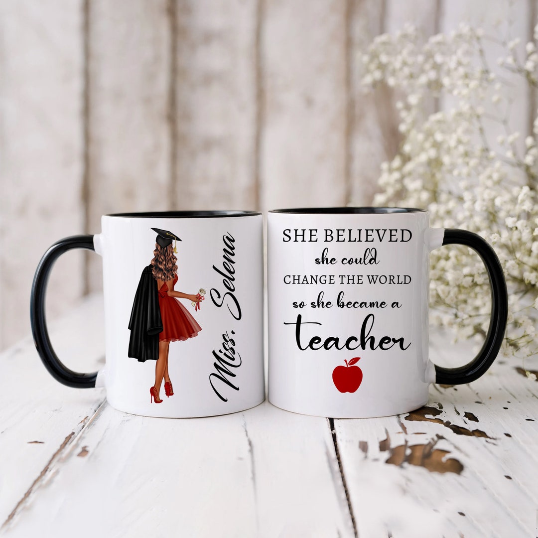 Custom Graduation Mug Gifts for Teacher, Personalized Teacher Gifts ...