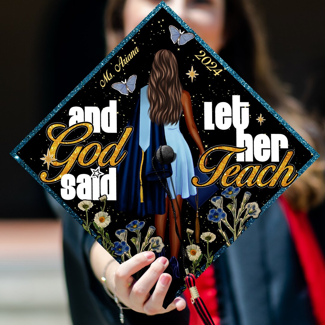 Personalized Future Teacher Graduation Cap Topper, Bible Verse ...