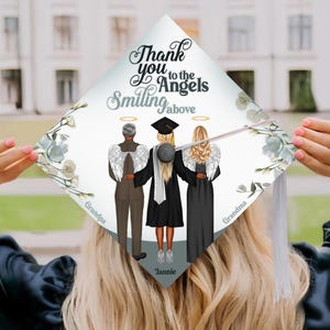 Custom Thank You Parent Graduation Cap Topper,memorial Cap Decoration ...