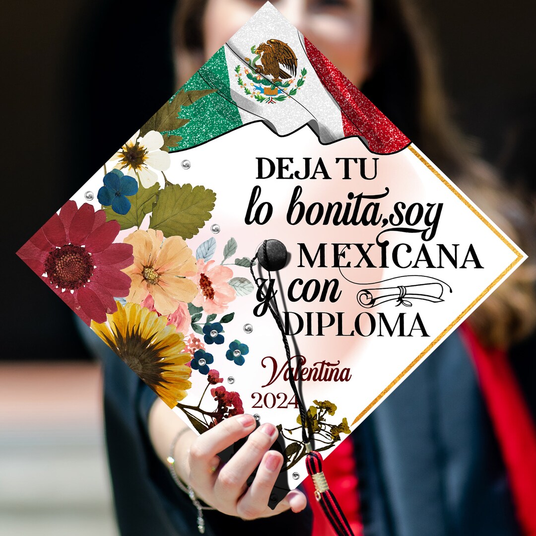 Personalized Mexico Grad Cap Topper, Custom Educated Latina Graduation ...