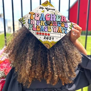 Personalized Student Teacher Graduation Cap Topper, Future Teacher Grad ...