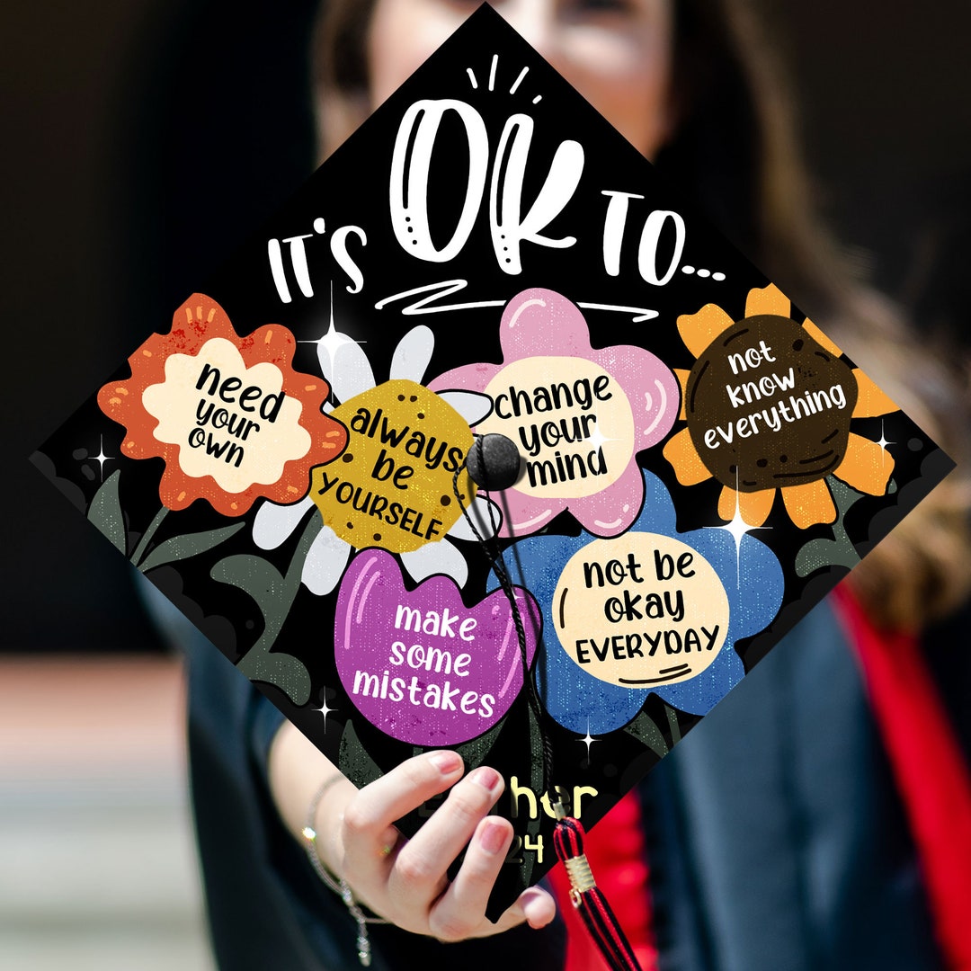 Personalized Grad Cap Topper for Special Education, It's Okay to Not Be ...