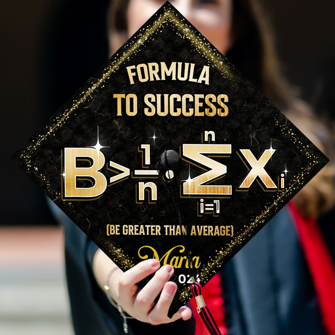 Custom Mathematics Grad Cap Topper, Personalized Math Major Graduation ...