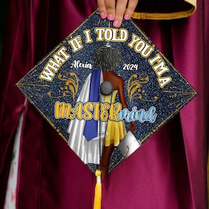 Personalized Graduation Cap Topper Black Girl, What If I Told You I'm A ...