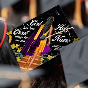 God Has Done Great Things Graduation Cap Topper, Personalized Bible ...