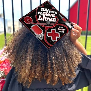 Personalized RN Nursing Graduation Cap, Nurse Cap Decoration for Your ...