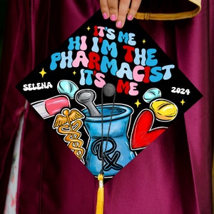 Personalized Pharmacist Grad Cap Topper, Customized Pharmacy Cap ...