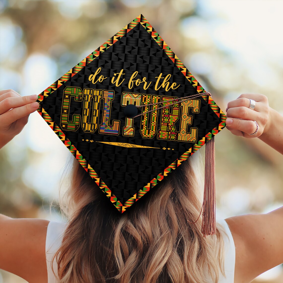 Do It for the Culture Graduation Cap Topper Black Queen Grad - Etsy