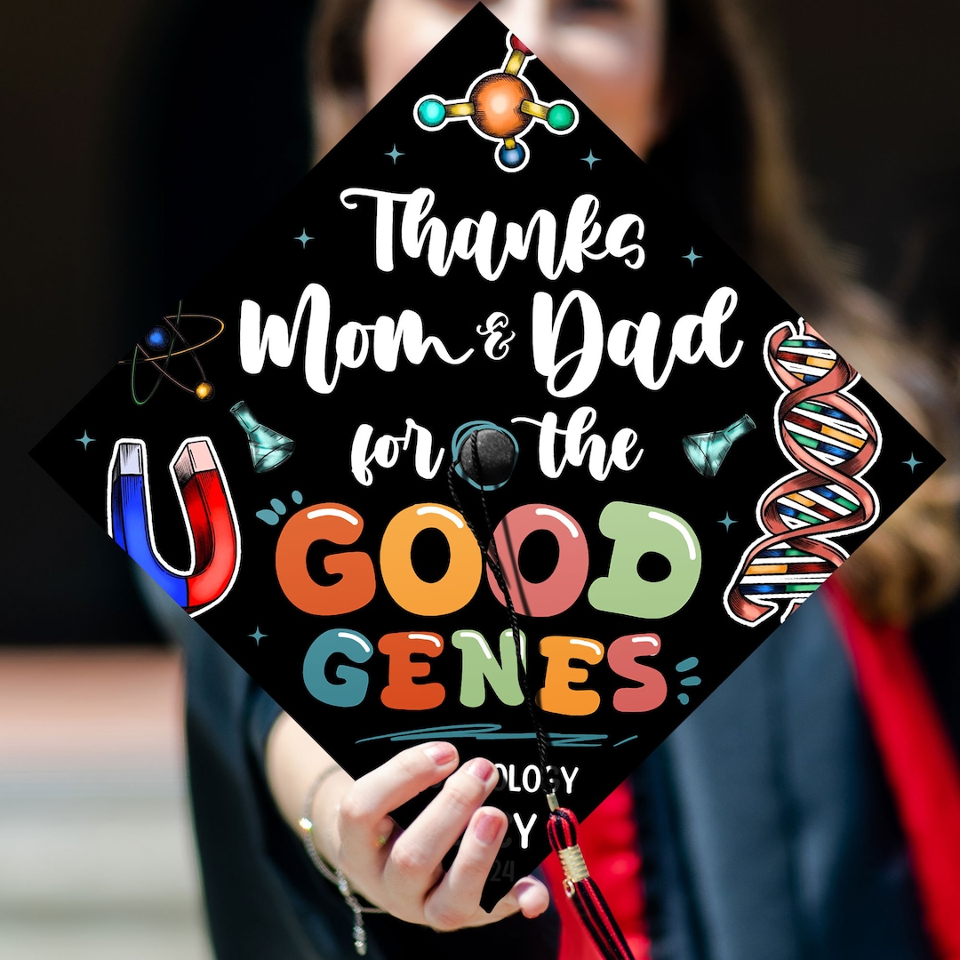 Personalized Biology Graduation Cap Topper, Custom Biology Major Grad ...