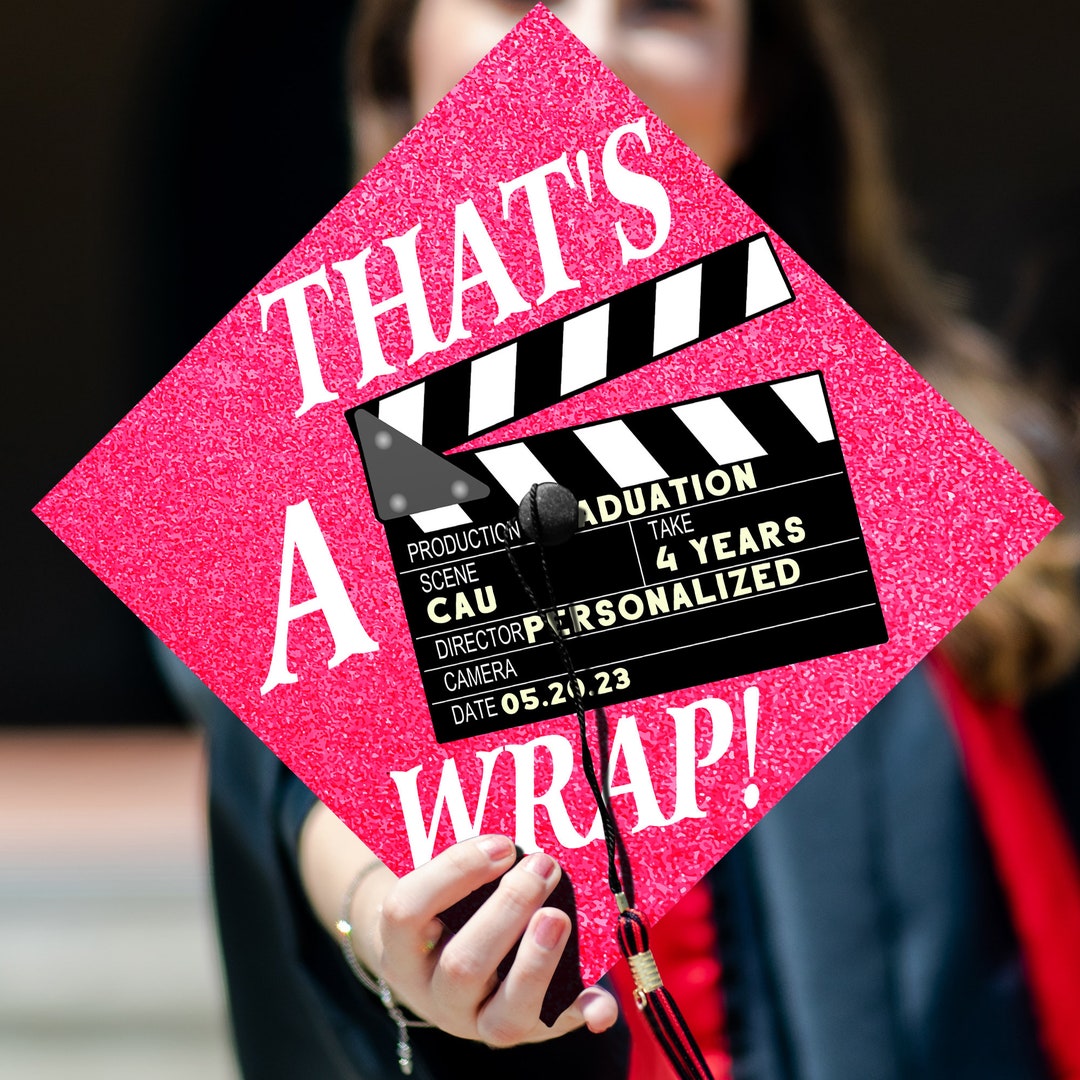 Personalized Film Student Graduation Cap Topper, Funny Grad Cap Topper ...