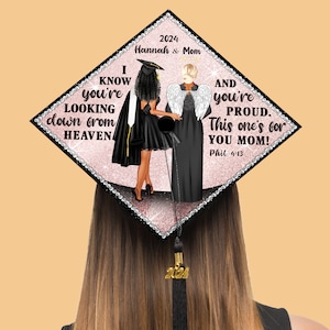 Custom Memorial Graduation Cap Topper, This is for You Mom Graduation ...