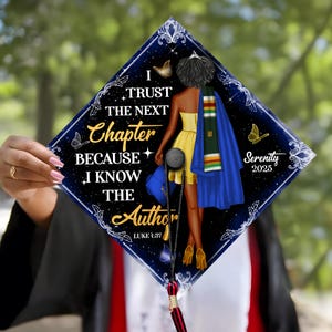 Personalized Religious Graduation Cap Topper With Verses, Black Queen ...