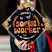 Social Worker Graduation Cap Topper, Advocate Support Empower Printed ...