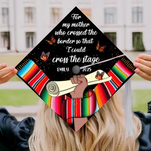 Customized Latina Graduation Cap, Mexican Grad Cap Topper, Handcrafted ...