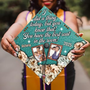 Custom Photo Memorial Cap Decoration, You Have the Best Seat in the ...