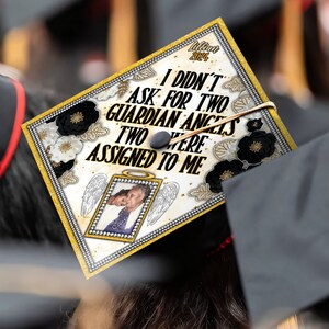 Custom Photo Memorial Cap Decoration, I Didn't Ask for Two Guardian ...