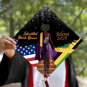 Personalized Africa America Graduation Cap Topper, Custom Country Flag ...