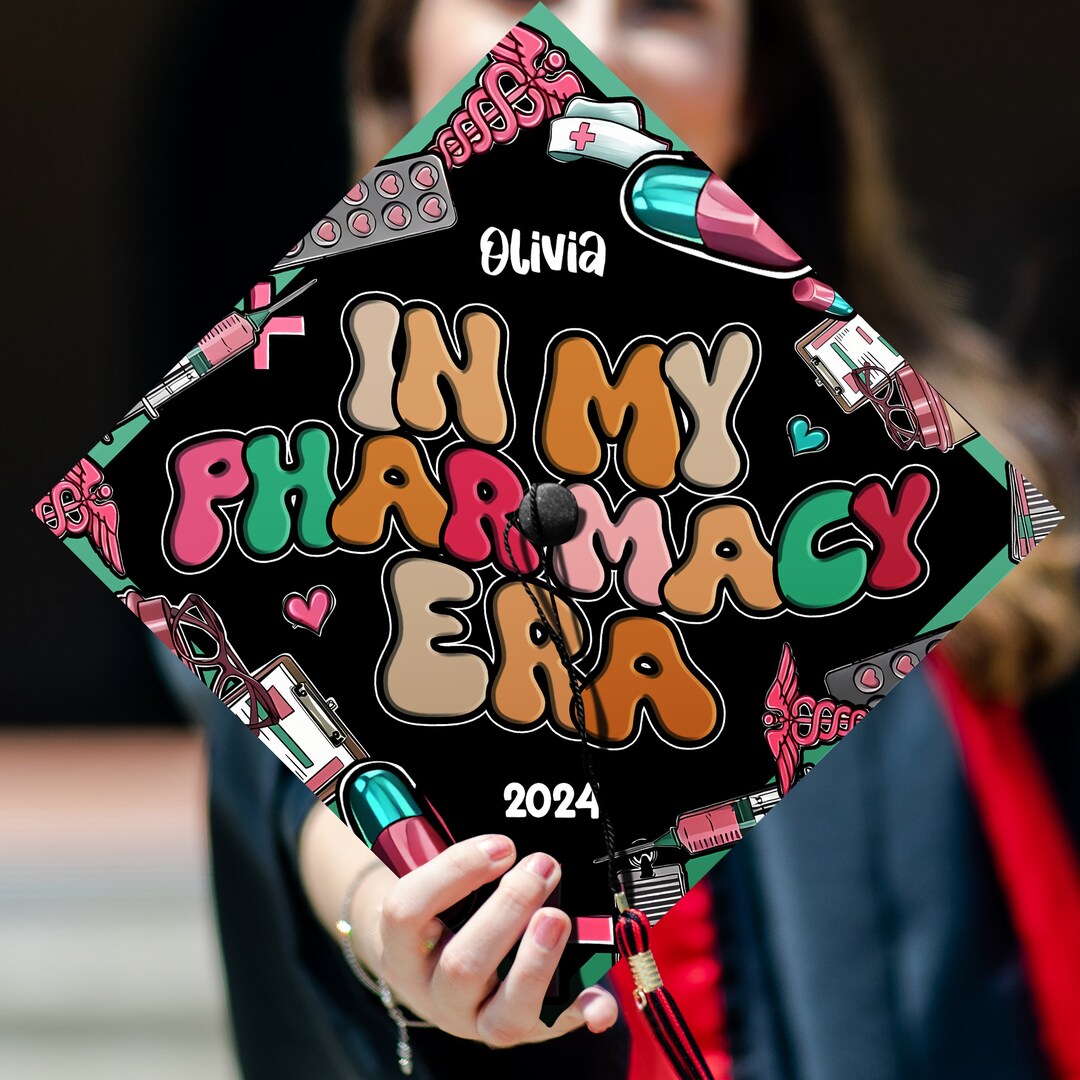In My Pharmacy Era Graduation Cap Topper, Customized Pharmacy Cap ...