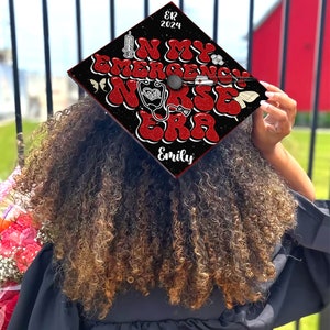 In My Emergency Nurse Era Graduation Cap, Personalized Emergency ...