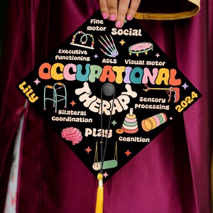 Customized Occupational Therapy Grad Cap, OT Graduation Cap Decorations ...