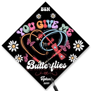You Give Me Butterflies Grad Cap Topper, Phlebotomist Graduation Cap ...