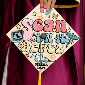 Ultrasound Tech Graduation Cap Topper, Customize Sonographer Cap ...