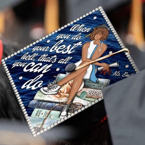Custom That's All You Can Do Grad Cap, Personalized Black Queen ...